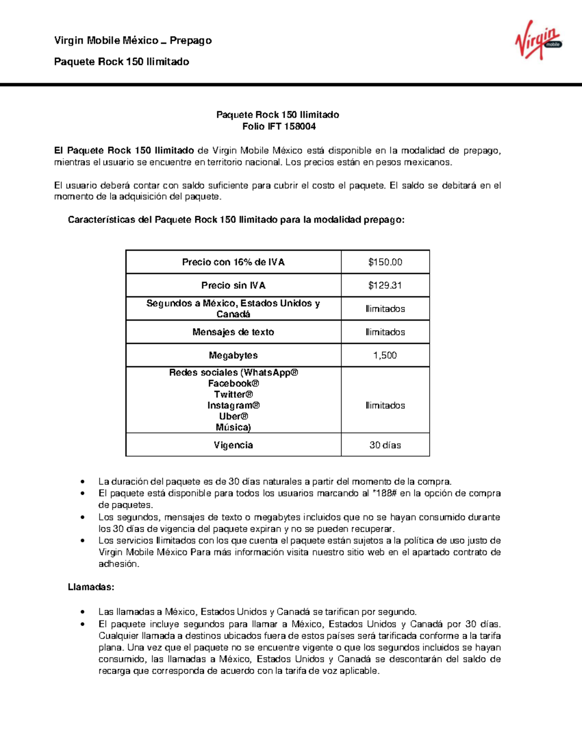 Paquete Rock 150 Ilimitado - Studocu