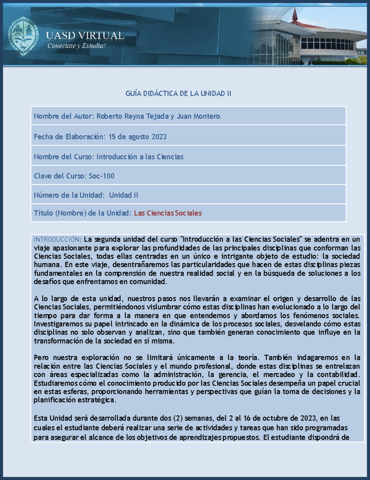 V.2. GUIA Didactica Unidad 2 - GUÍA DIDÁCTICA DE LA UNIDAD II Nombre ...