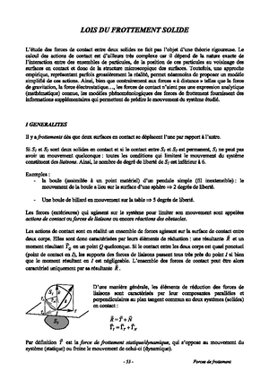 Exercices corrigés du mécanique du solide série 3 - TD N° 3 Mécanique II SMP- S 3 Exercice I Un ...