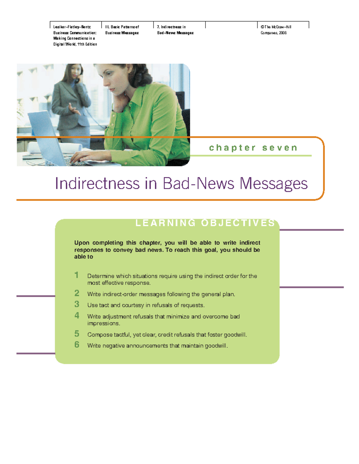 Bad news email - test - Business Communication: Making Connections in a ...