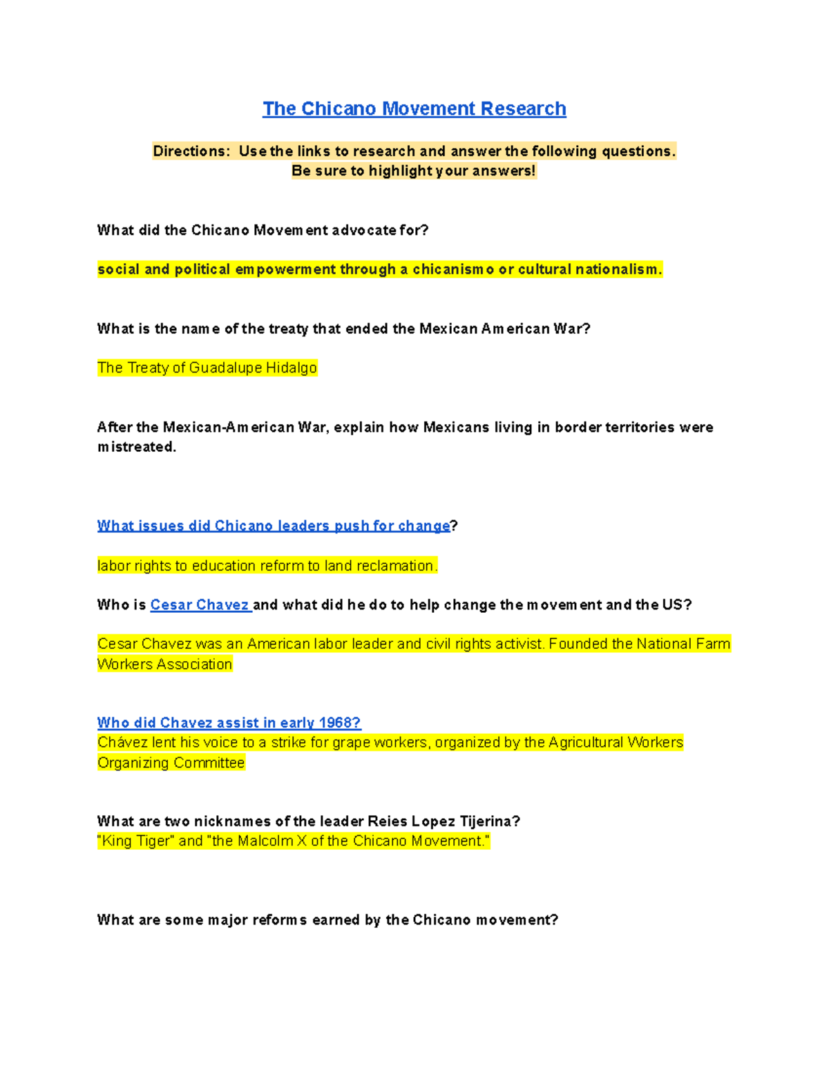 - The Chicano Movement Research - The Chicano Movement Research ...