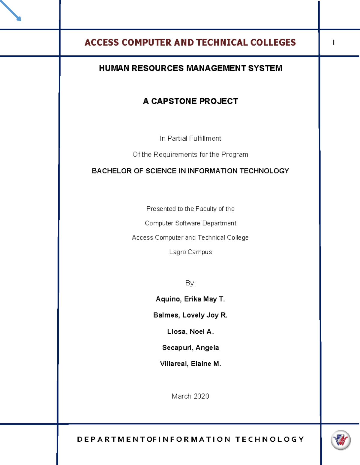 Pdfcoffee - ok have a nice day - ACCESS COMPUTER AND TECHNICAL COLLEGES ...