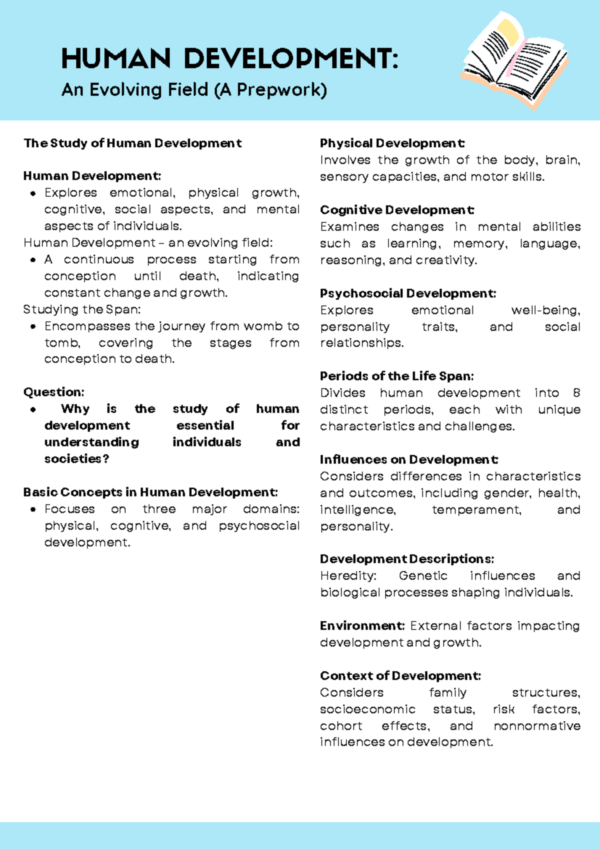 Nones, Ara Paula - Prepwork in Developmental Psychology - HUMAN ...