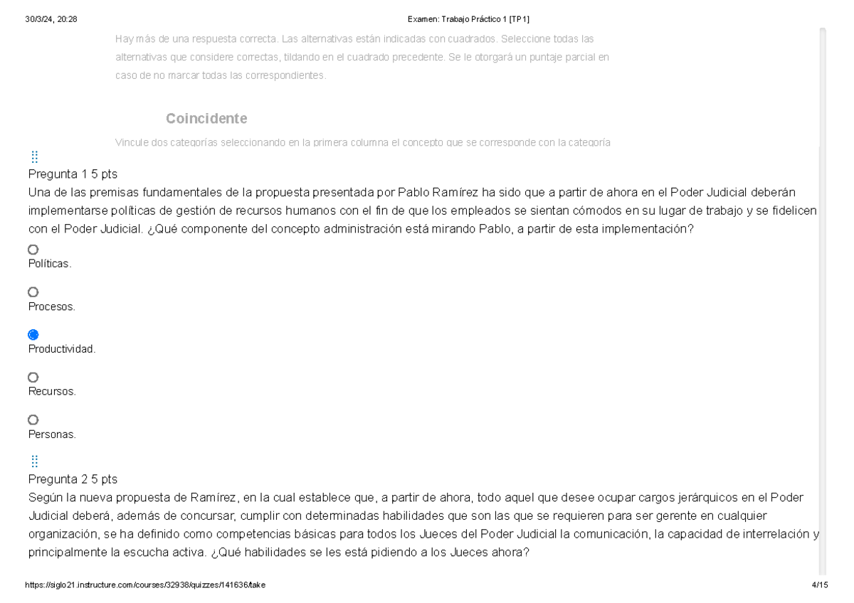 30-03-24 Examen Trabajo Práctico 1 [TP1] 80% - Pregunta 1 5 pts Pregunta 2 5 pts Hay más de una ...
