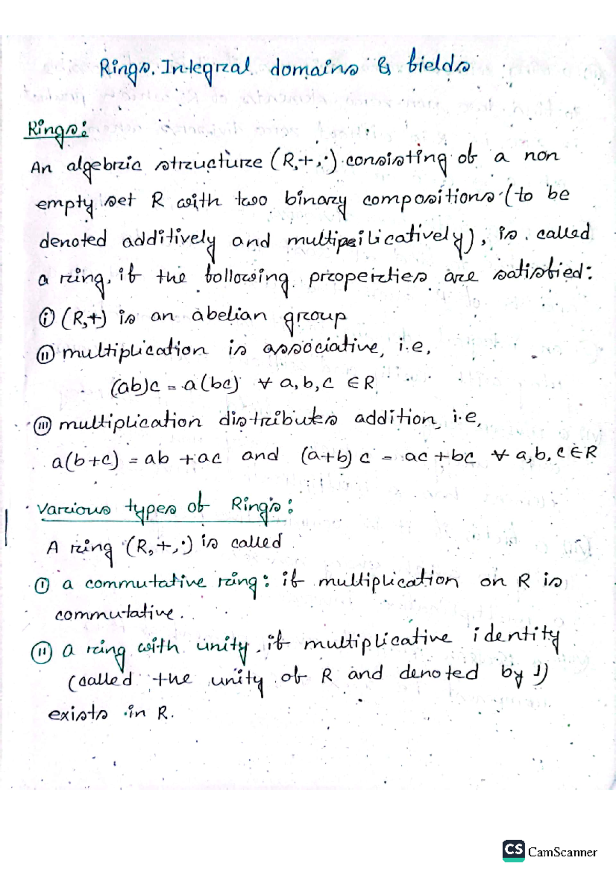 Rings - 202 - Sakib - An amazing lecture on Advance Linear Algebra.It ...
