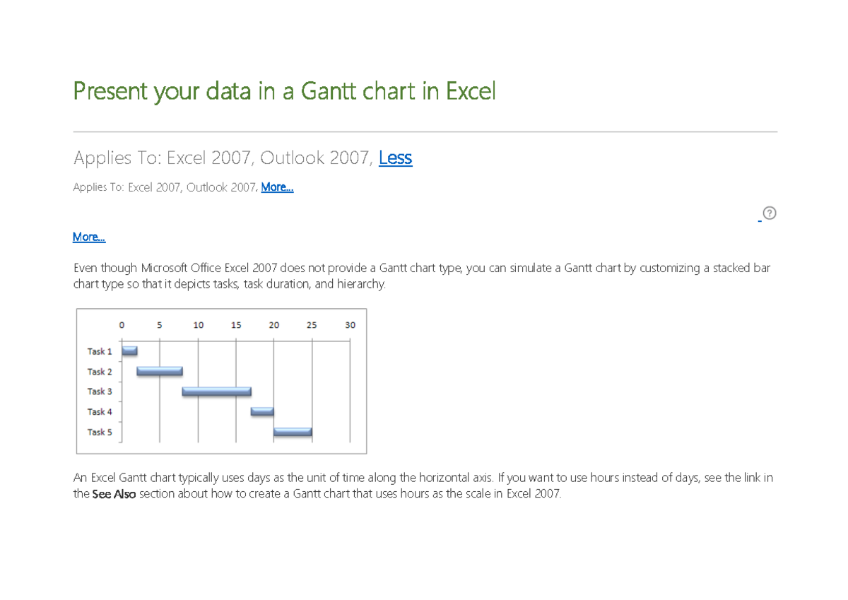 Gantt Charts - How to create them using Excel - Present your data in a ...