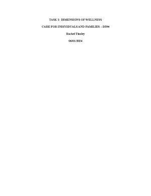 Care Coordination Task 2 D394 - Ethical Considerations and Goals - Care ...