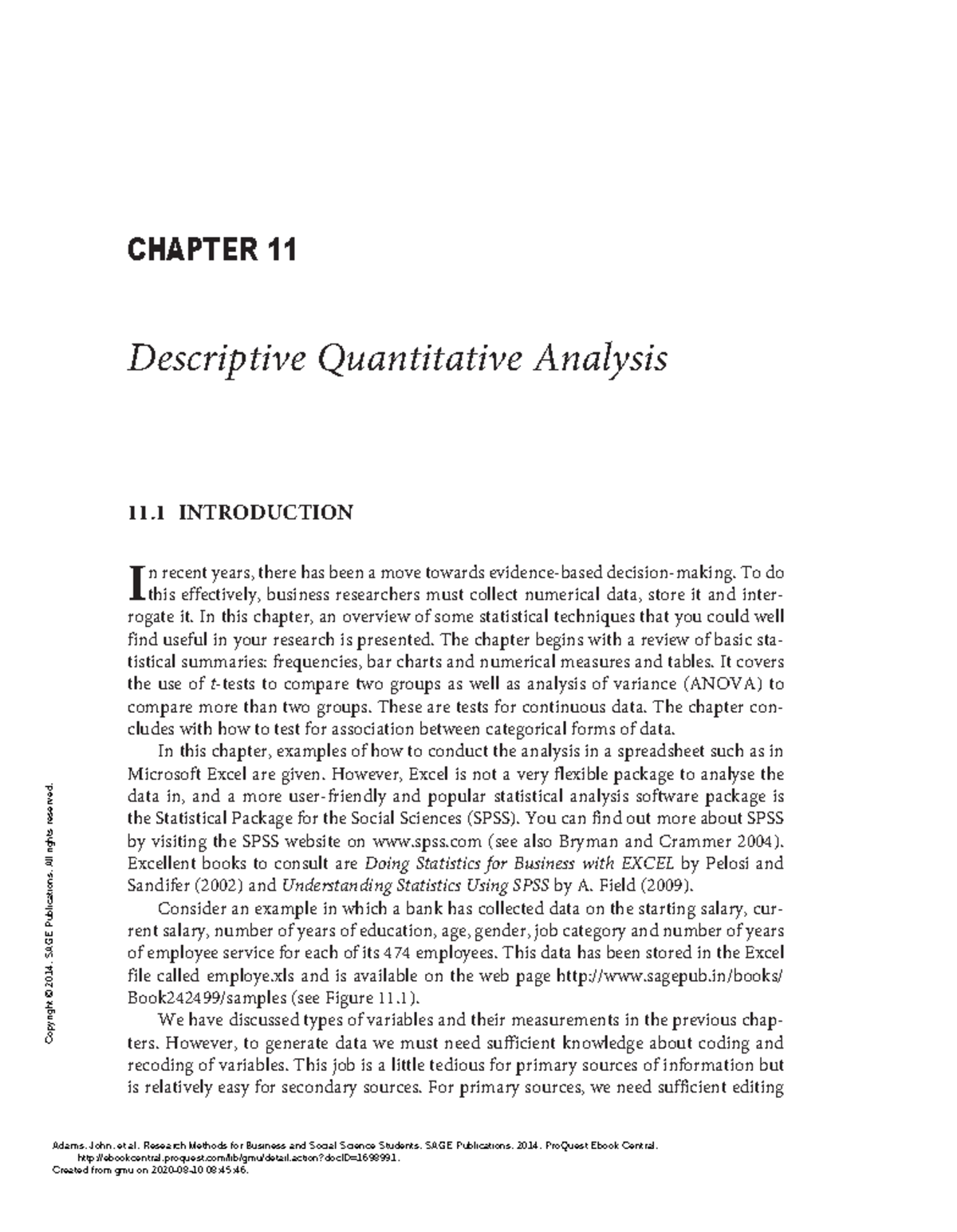 Research Methods for Business and Social Science S - Chapter 11 ...