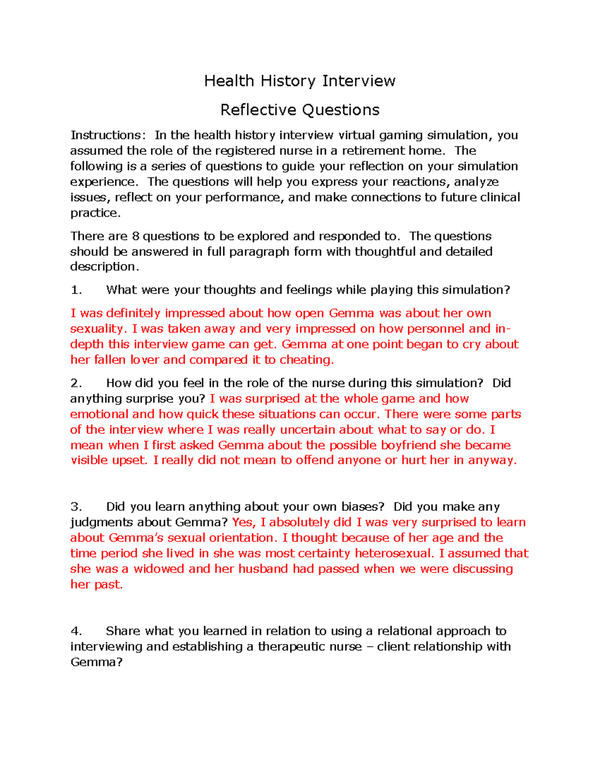 Ryerson Hosp Health History Interview Questions 8.57.54 PM - NU 221 ...