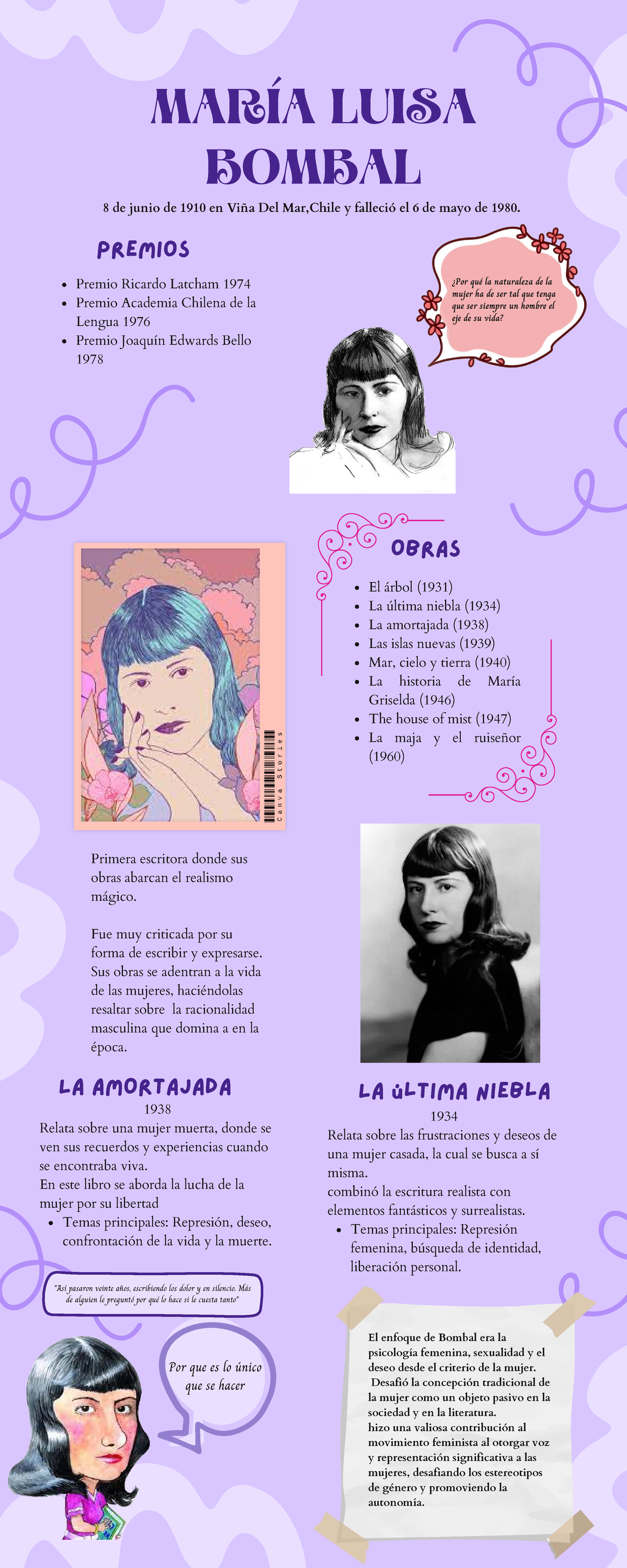 Maria Luisa Bombal - resumen de su vida - MARÍA LUISA BOMBAL El árbol ...