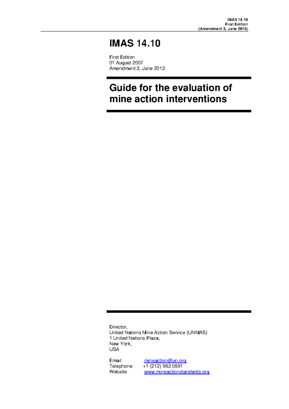 Imas 14 10 Ed First Edition Amendment 3 June 2013 Imas 14 0 First Edition 0 1 August 2007