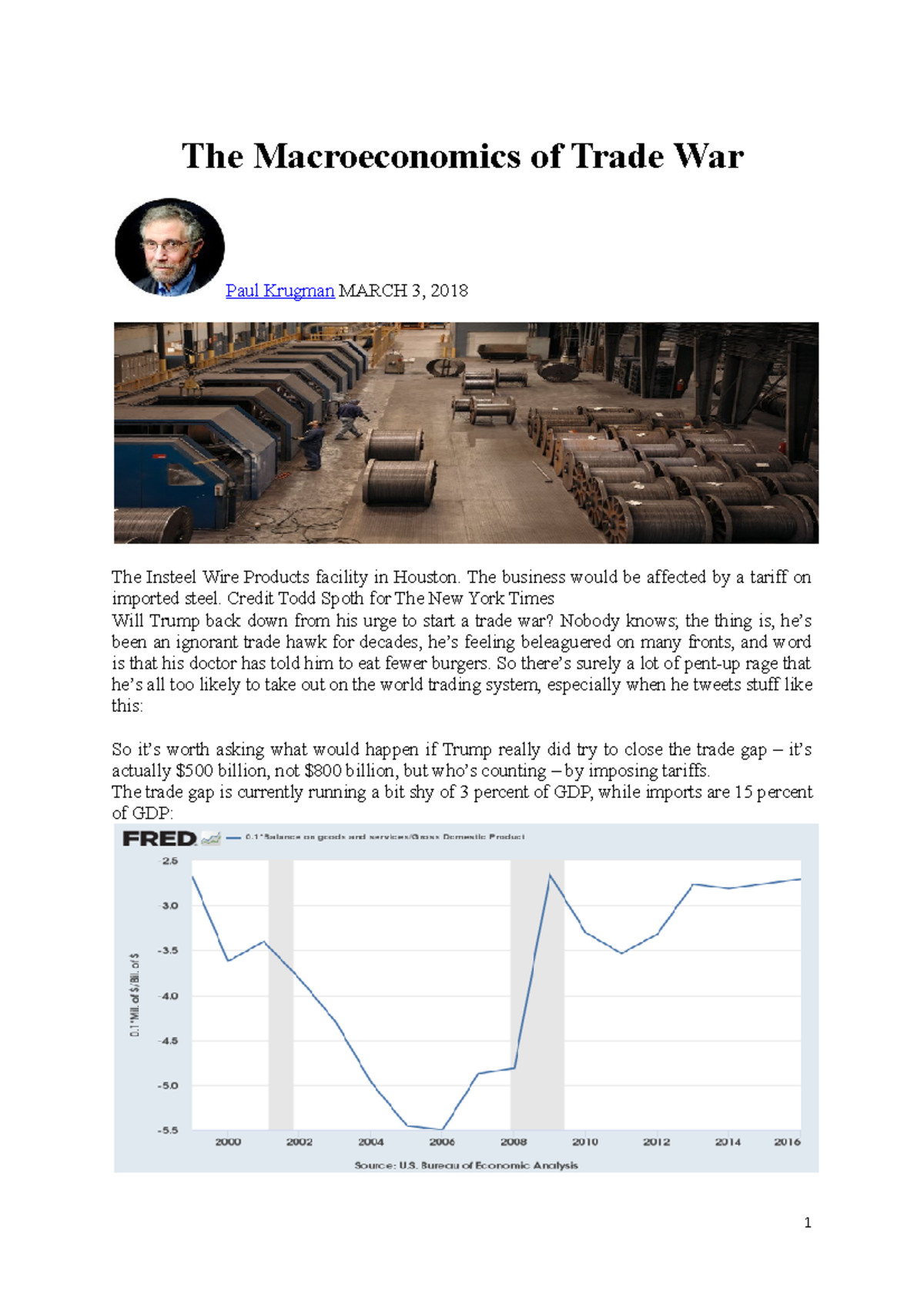 The Macroeconomics of Trade War - The business would be affected by a ...