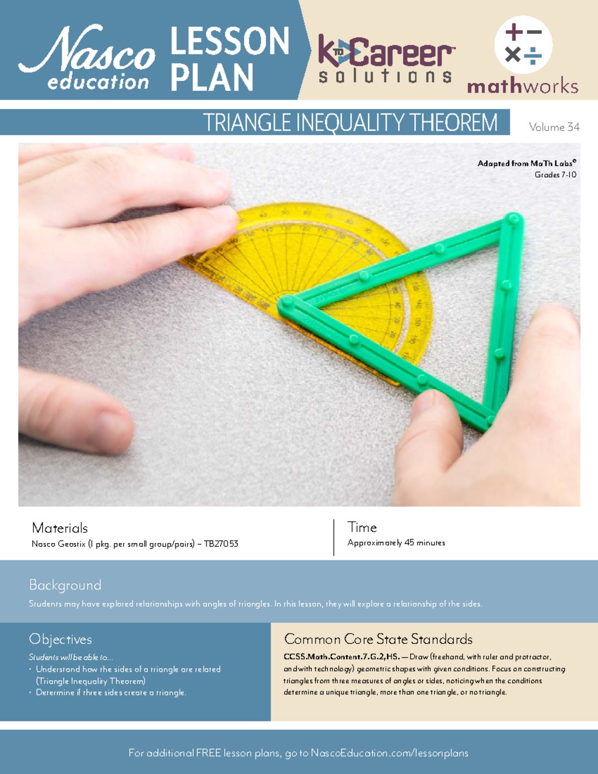 U27774-Math Vol 34-web - LESSON PLAN math works For additional FREE ...