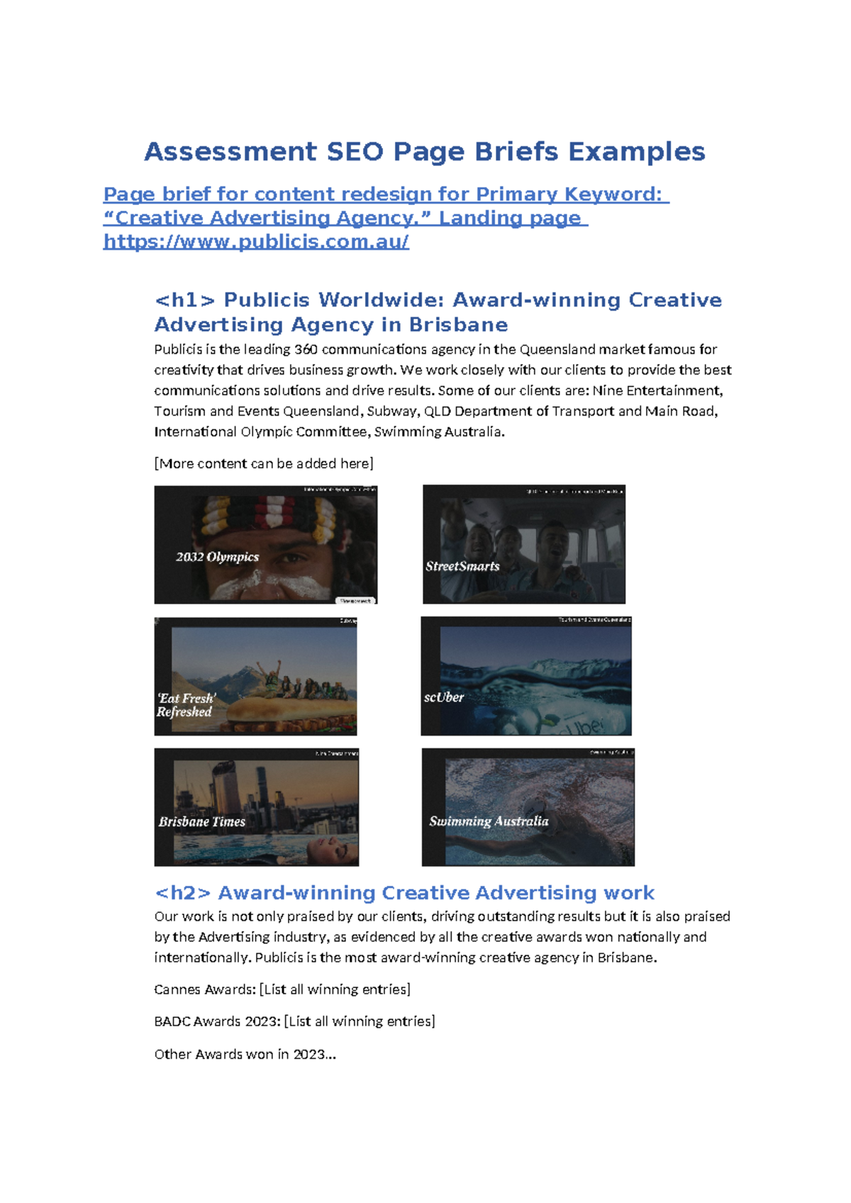 Assessment SEO Page Brief Template - Assessment SEO Page Briefs ...