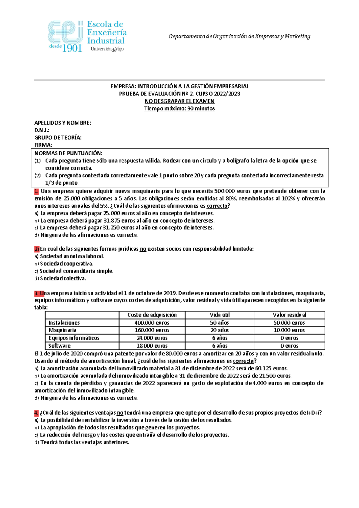 Ejemplo DE TEST 2 Moovi - Departamento de Organización de Empresas y ...