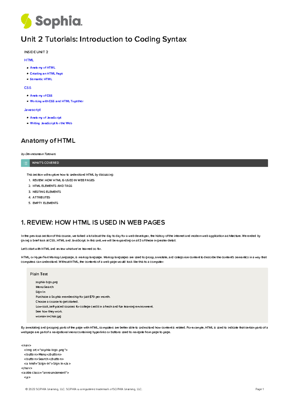 Unit 2 tutorials introduction to coding syntax - Unit 2 Tutorials: Introduction to Coding Syntax ...