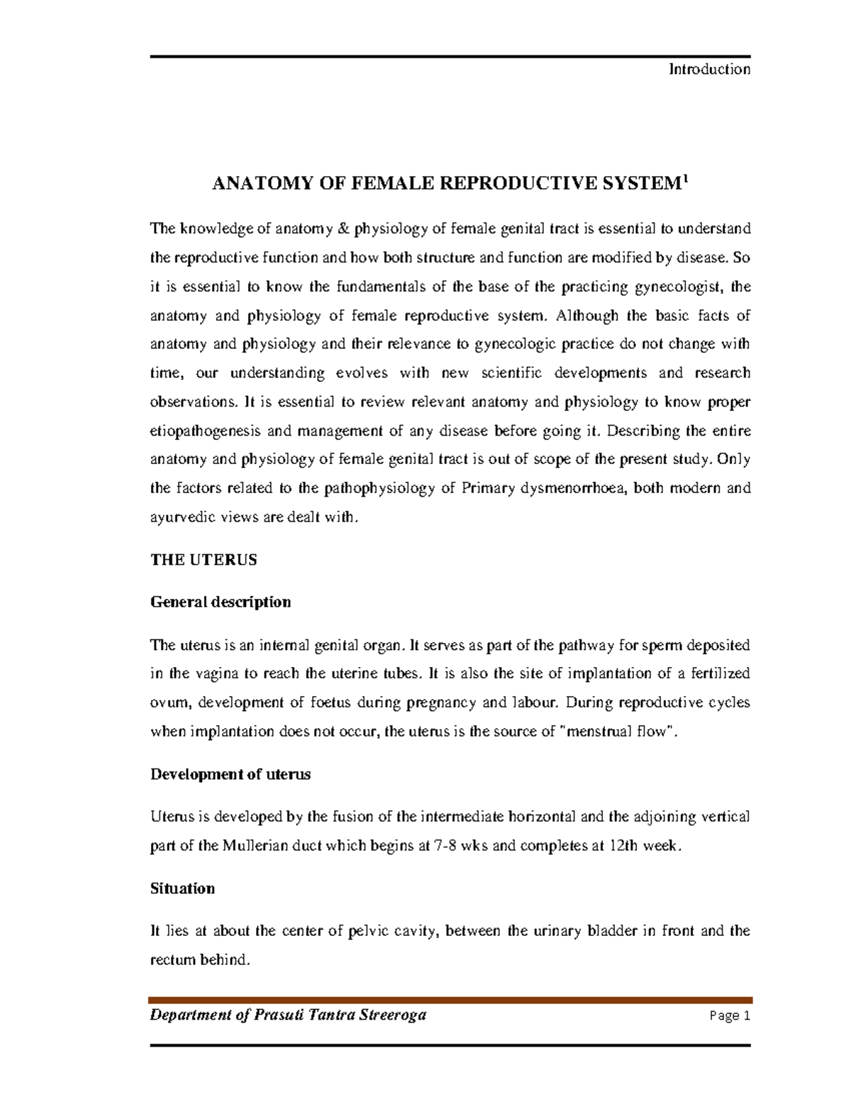 An introduction to the Anatomy Of Female Reproductive System A Brief ...