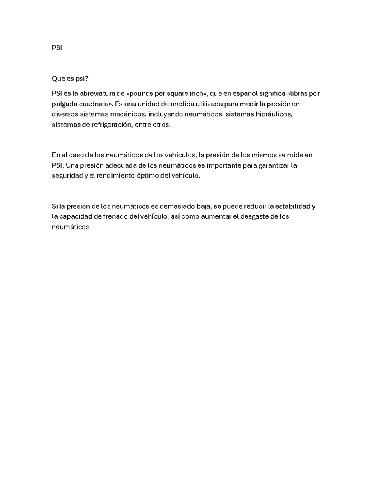 que es psi o mejor conocido como psi - PSI Que es psi? PSI es la ...