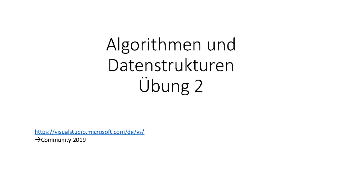 Übungsblatt 2 mit der Lösungen und Formeln - Algorithmen und ...