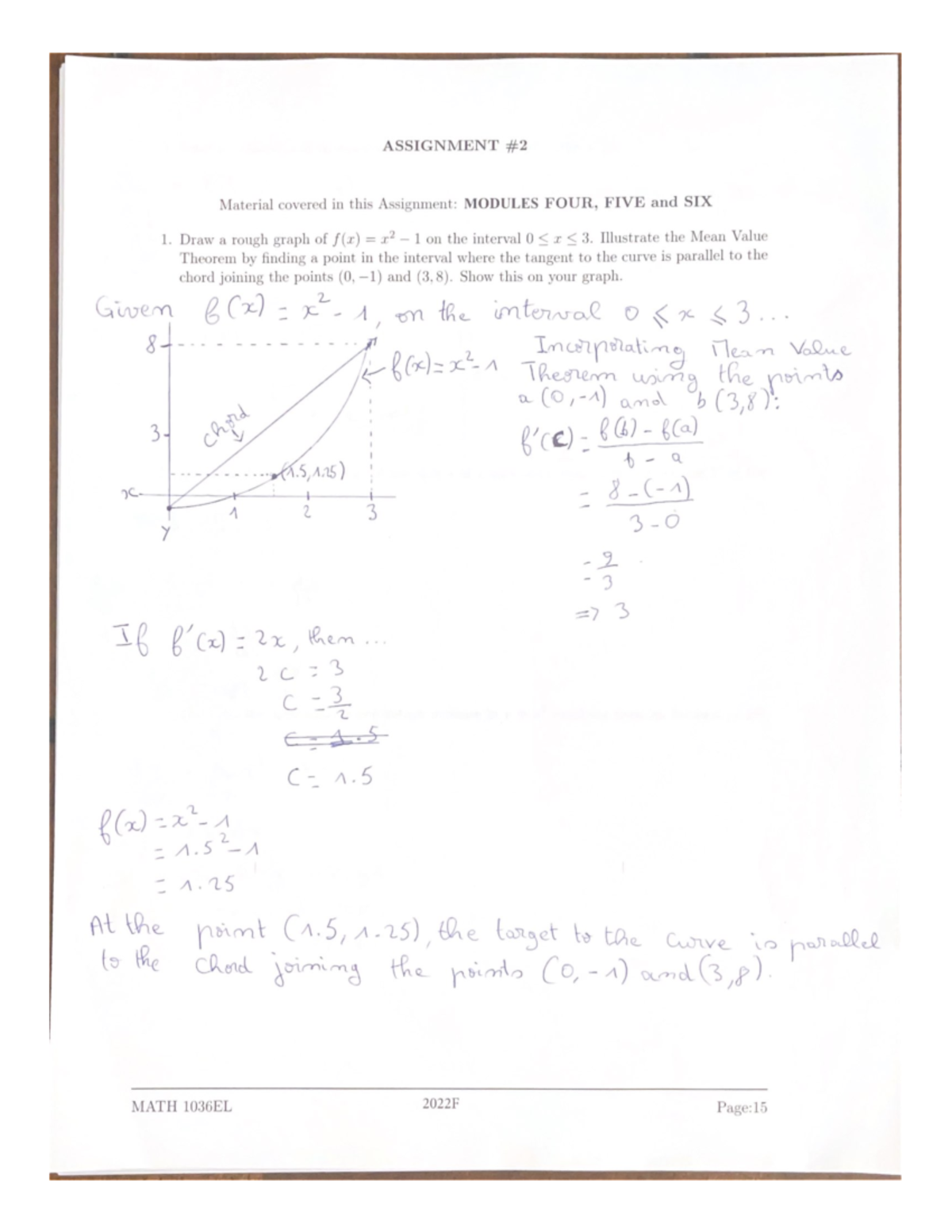 Assignment #2-2 - Devoir de Calculus I - MATH-1036EL - Studocu