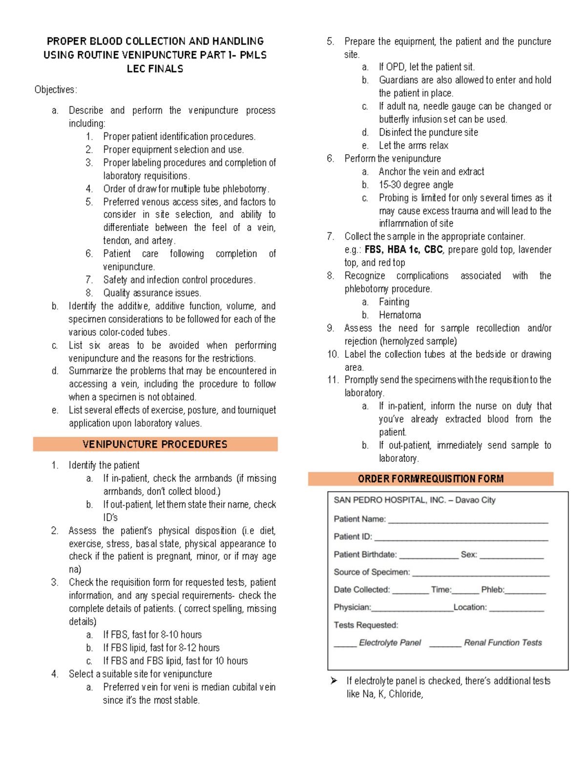 Proper Blood Collection AND Handling Using Routine Venipuncture PART1 ...