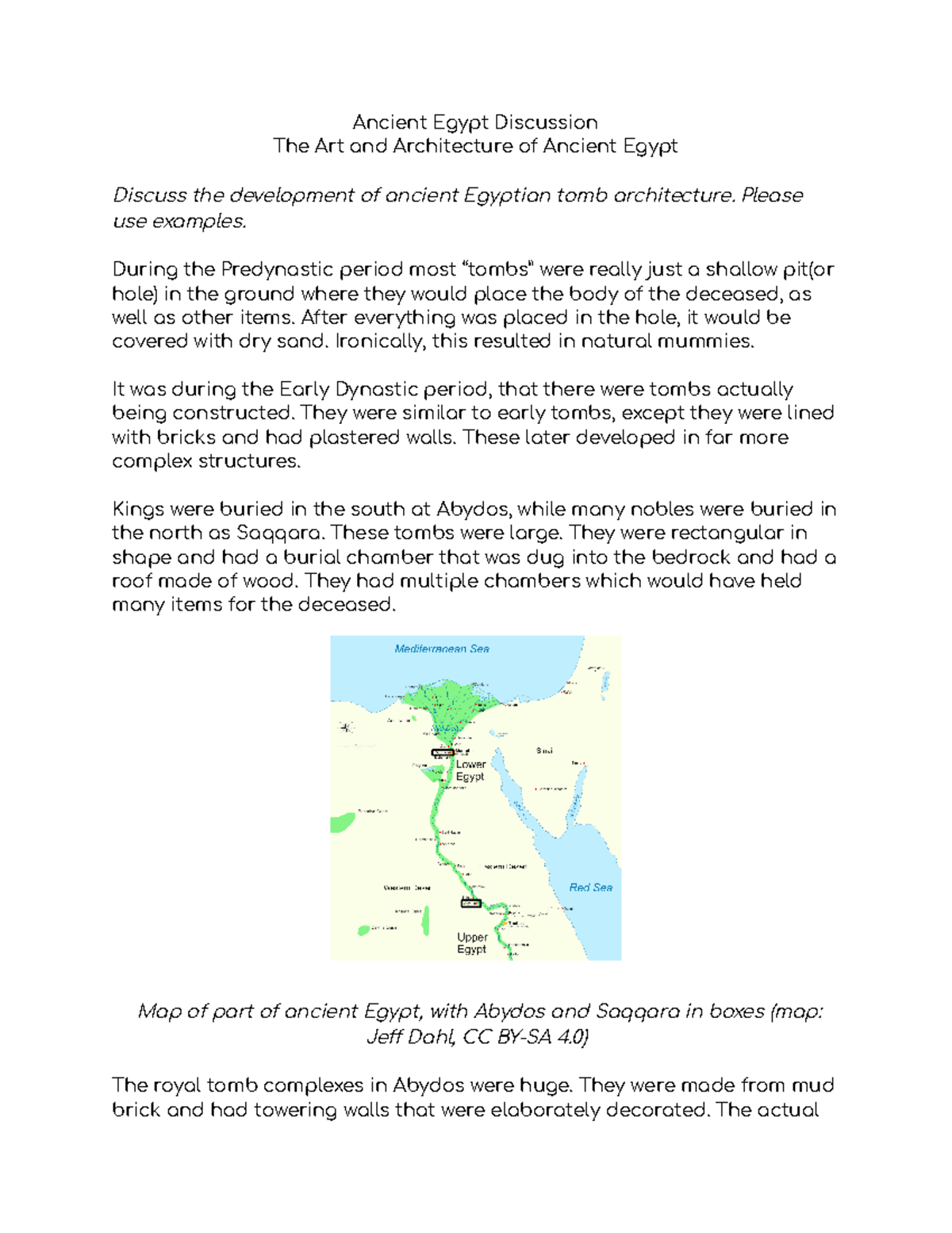 Ancient Egypt Discussion The Art and Architecture of Ancient Egypt ...