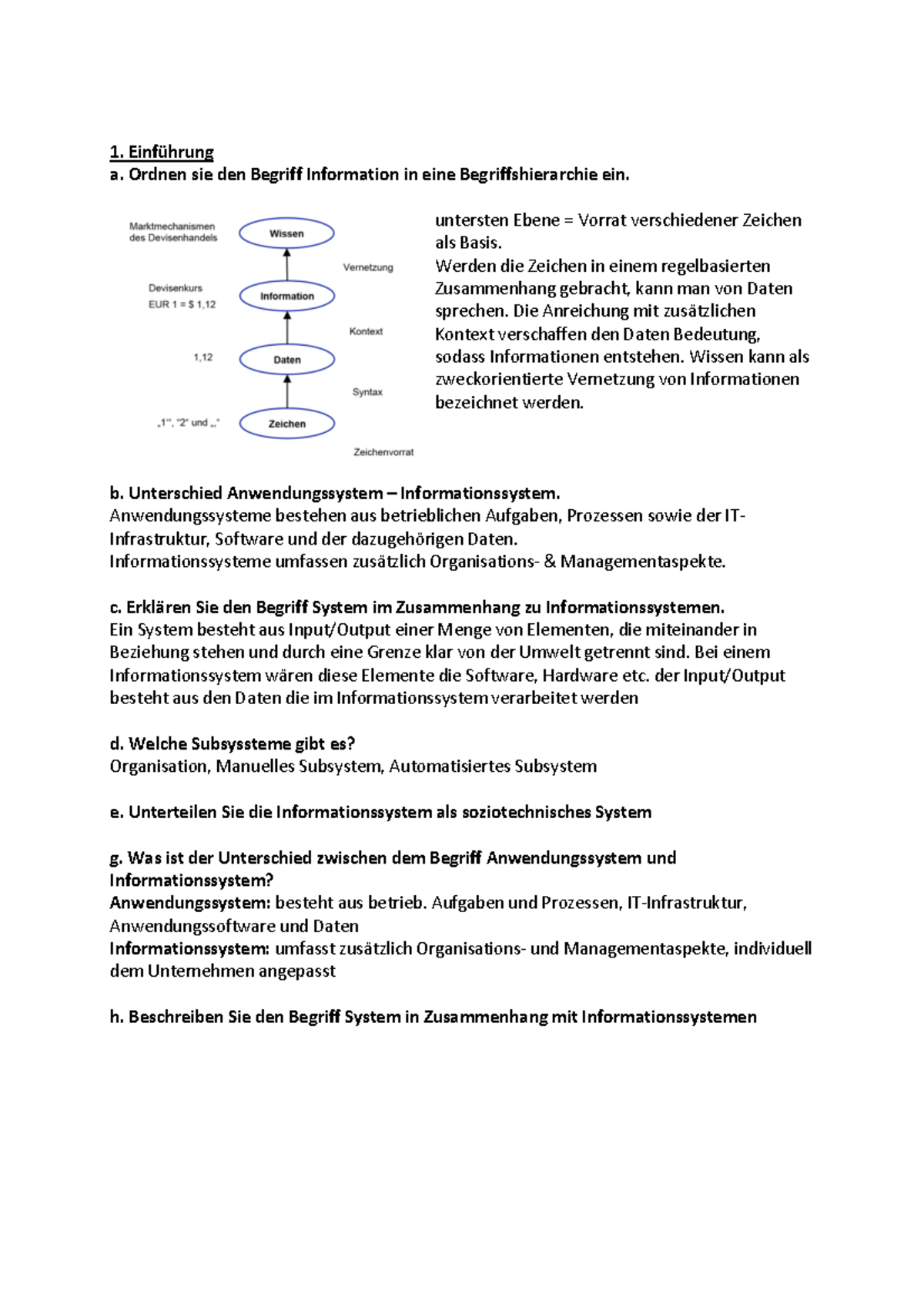 Fragen & Antworten Wirtschaftsinformatik - Warning: TT: undefined function: 32 Einführung a ...