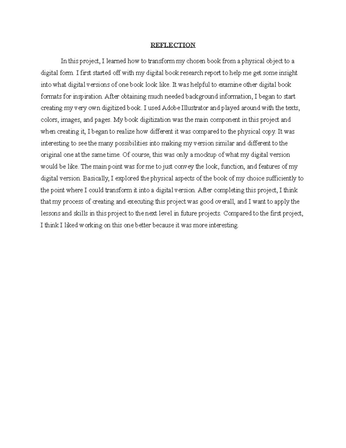 Reflection project 2 - REFLECTION In this project, I learned how to ...