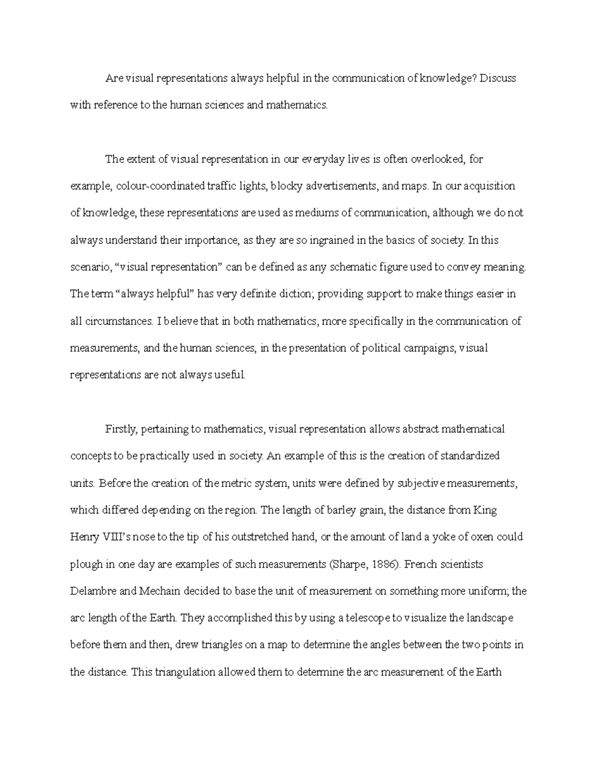 TOK essay good draft - Are visual representations always helpful in the ...