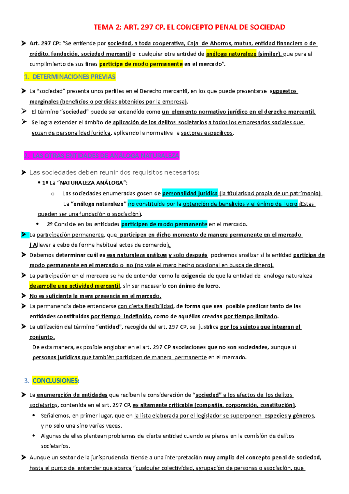 Tema 2 Art 297 Cp El Concepto Penal De Sociedad Tema 2 Art 297 Cp