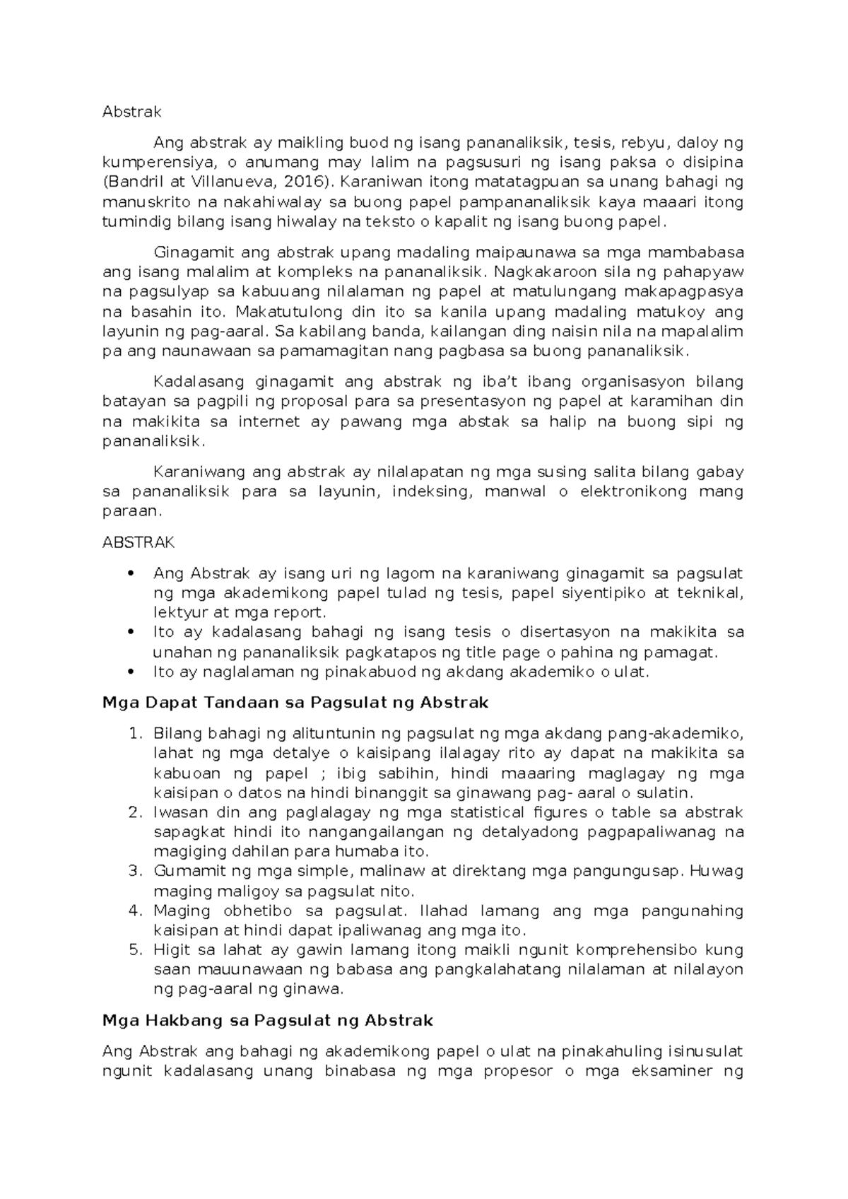 Abstrak - Abstrak Ang abstrak ay maikling buod ng isang pananaliksik ...