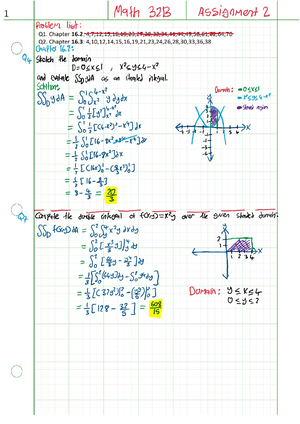 Math 32B: Multivariable Calculus II - Professor Enakoutsa - Homework 3 - Math 32B - Studocu