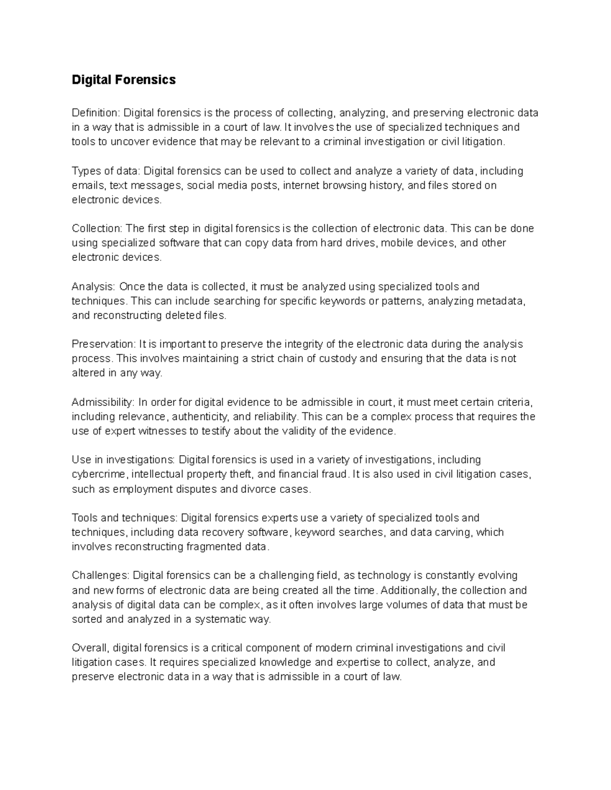 Digital Forensics and Cyber Security Notes - Digital Forensics ...