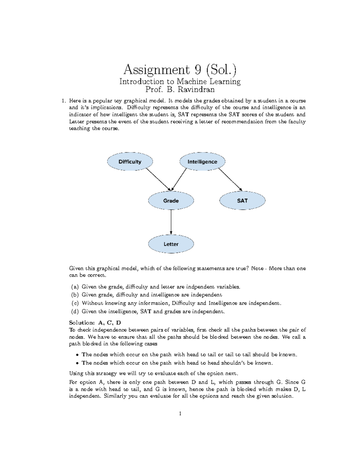 Solution 9 - It's useful for solving problems - Assignment 9 (Sol ...