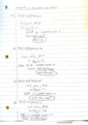 Cs435-h1 - These are the Questions. - CS 435, Online Homework 1 Dr. David Nassimi Algorithms ...