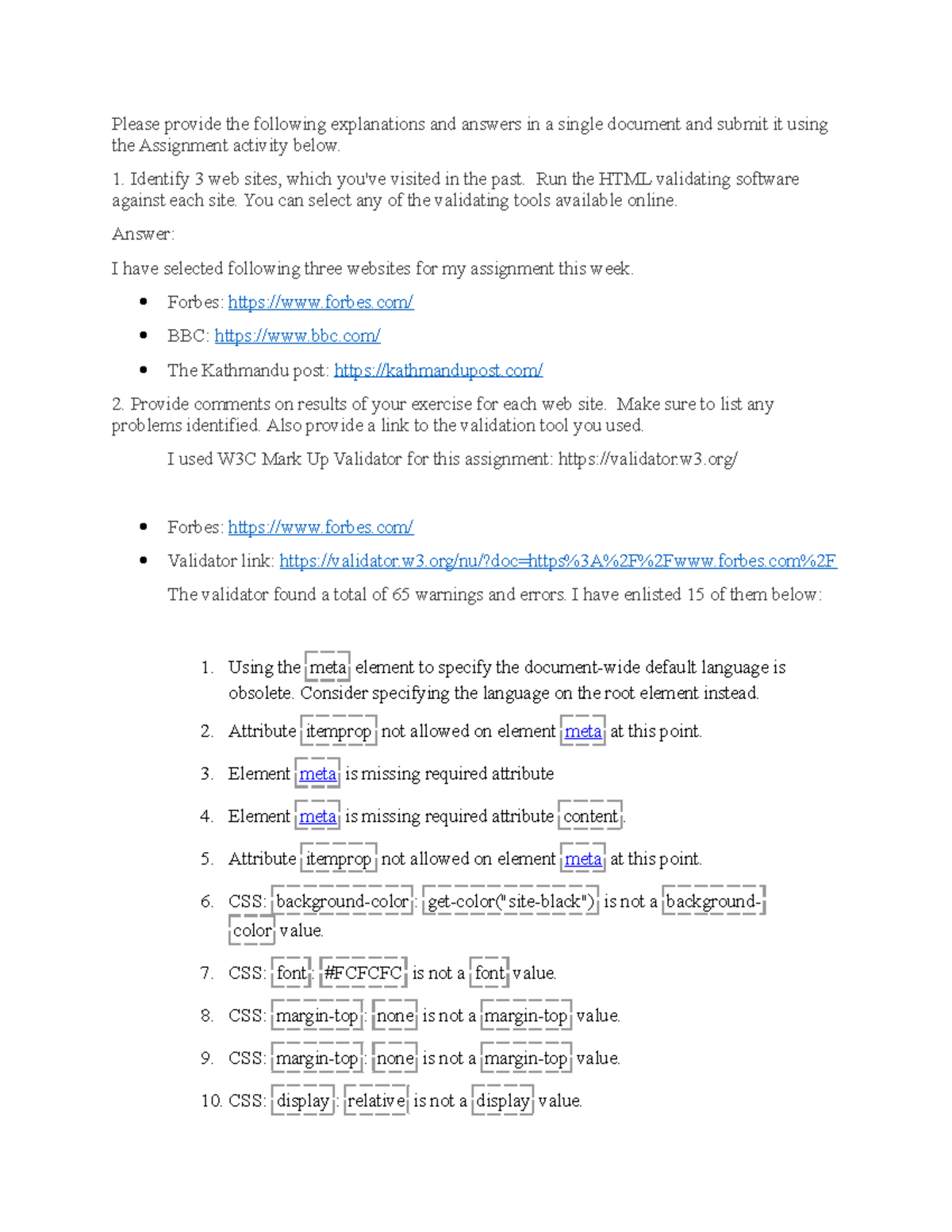 Programming Assignment Please Provide The Following Explanations And Answers In A Single