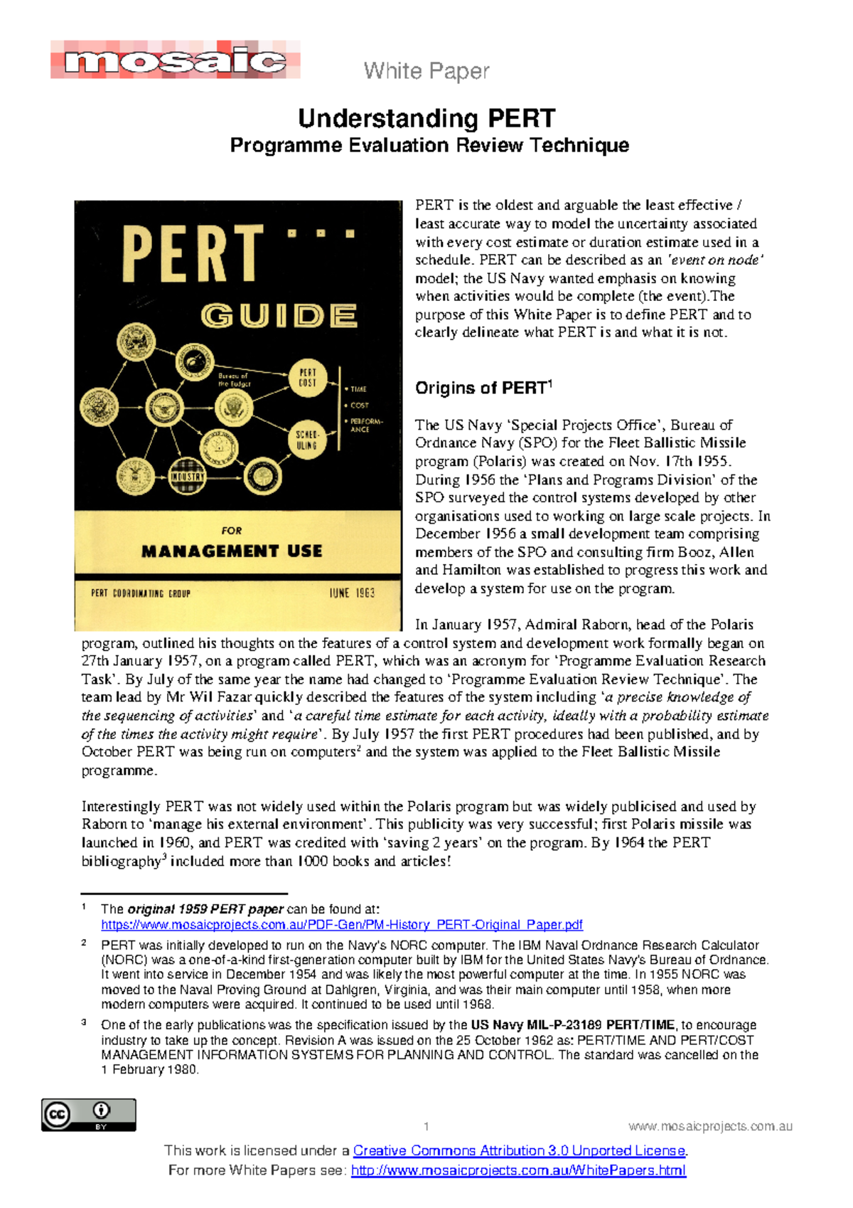 Reading material- Understanding PERT - Understanding PERT Programme ...