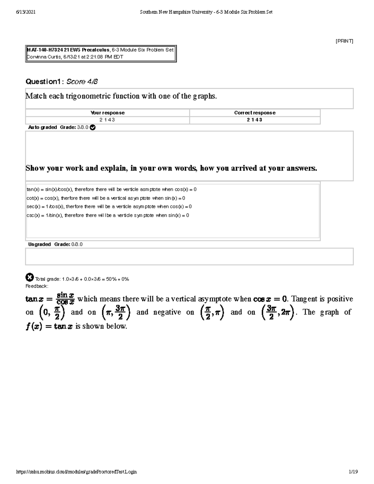 MAT140 6 3 Problem Set - Assignment - [PRINT] MAT-140-H7324 21EW5 Precalculus, 6-3 Module Six ...