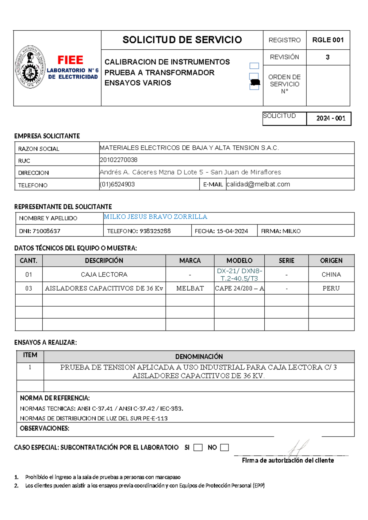 Formato DE Solicitud DE Servicio-UNI - INTERNAL SOLICITUD DE SERVICIO ...