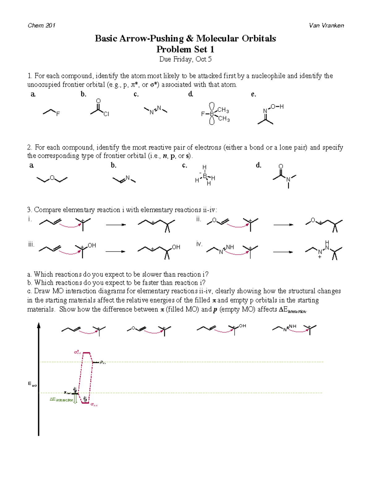 Probset 1 - Chem practice material and answer key - Basic Arrow-Pushing ...