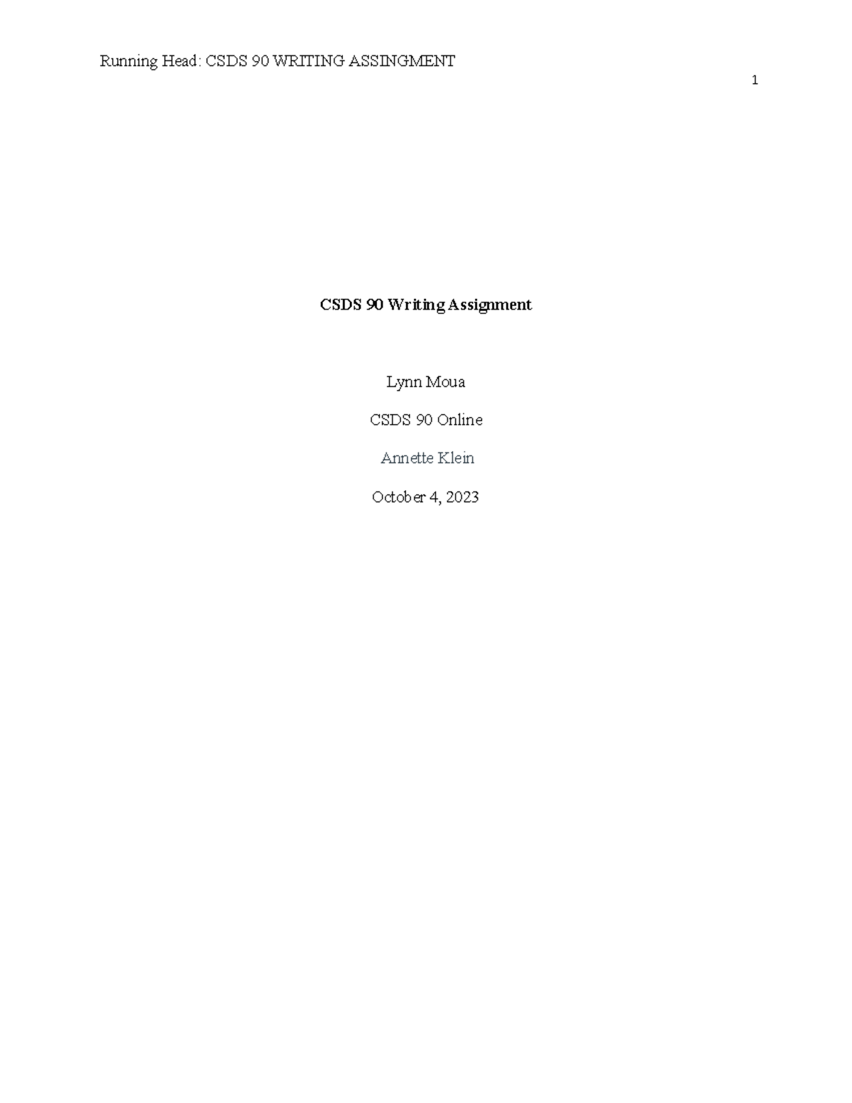 George Veditz - N/A - CSDS 90 Writing Assignment Lynn Moua CSDS 90 ...