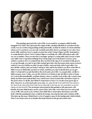 Anisha Davis - example essay - Anisha Davis This painting was made by ...