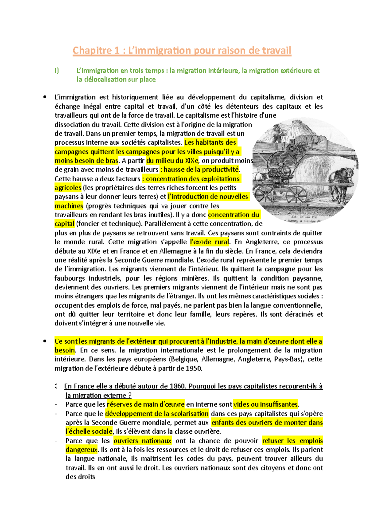 Chapitre 1 - L'immigration pour le travail - Chapitre 1 : L’immigraion ...