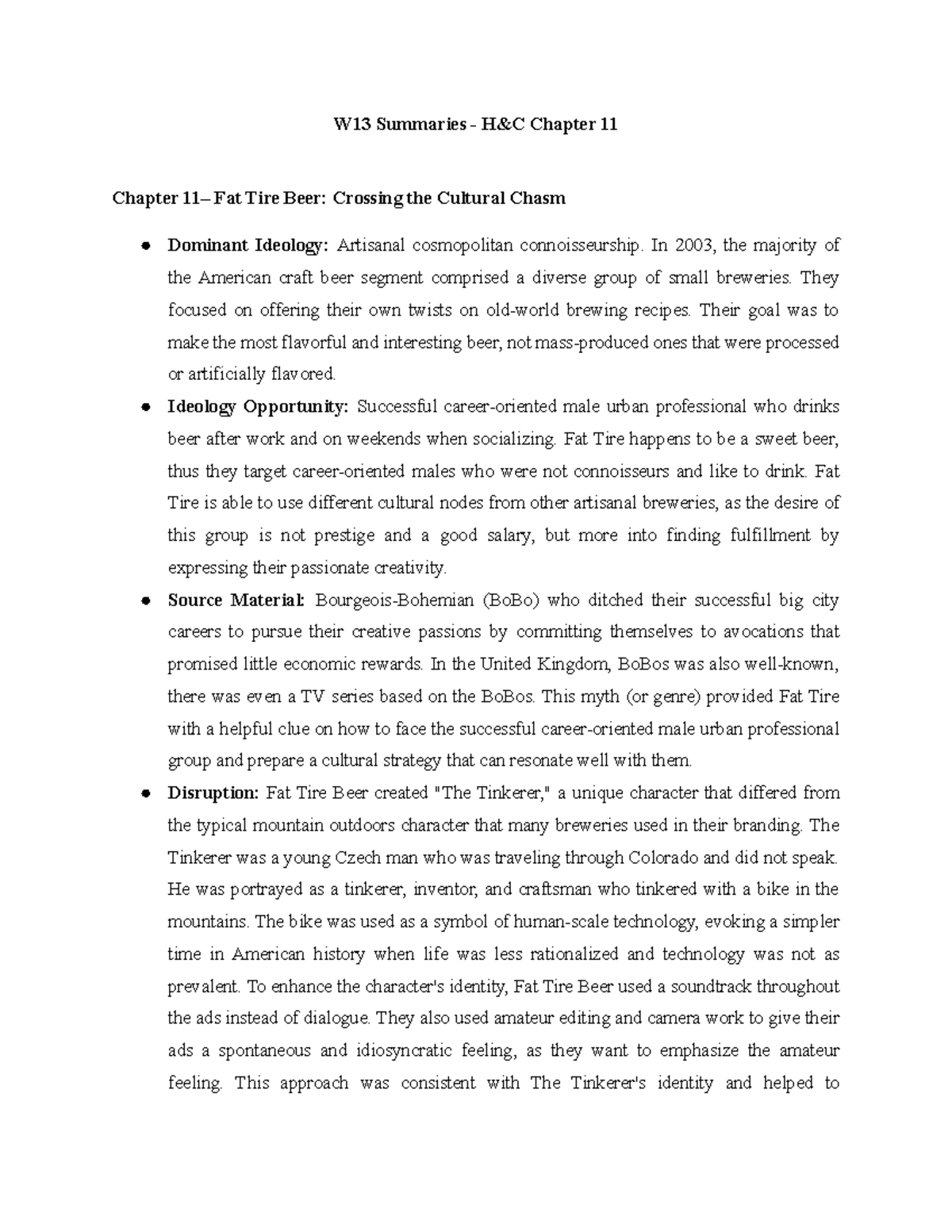 W13 Summaries - HC 11 - W13 Summaries - H&C Chapter 11 Chapter 11– Fat ...