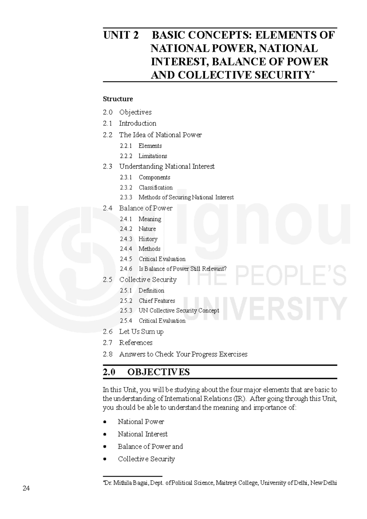 Unit-2 - ... - Introduction UNIT 2 BASIC CONCEPTS: ELEMENTS OF NATIONAL POWER, NATIONAL INTEREST ...