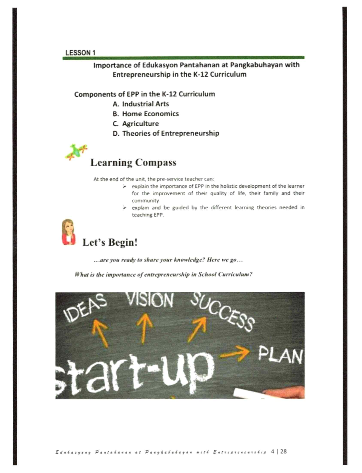 Importance OF EPP WITH Entreprenuership IN THE K-12 Curriculum ...