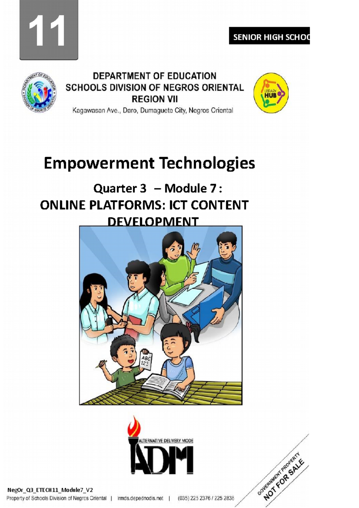 Neg Or Q3 Etech 11 Module 7 V2 - l 121211 SENIOR HIGH SCHOOL ...