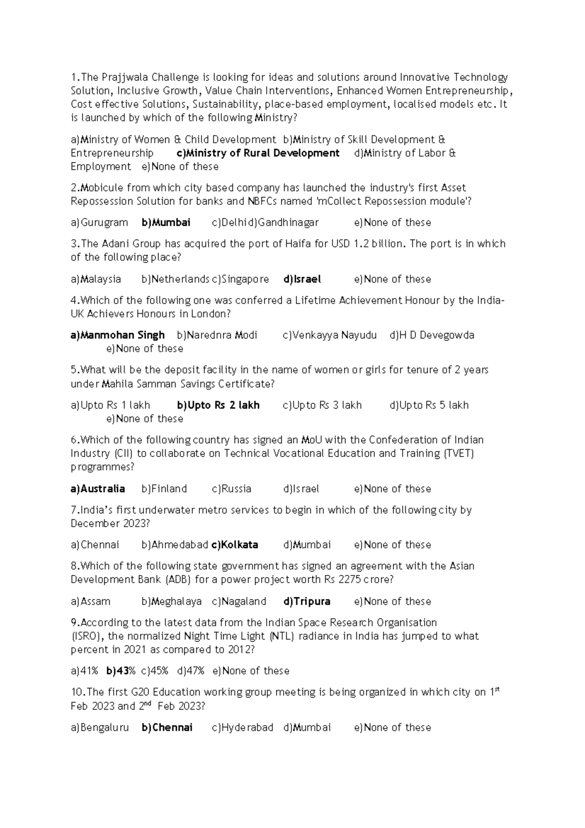 Weekly Paper-1 - nnkkl - 1 Prajjwala Challenge is looking for ideas and ...