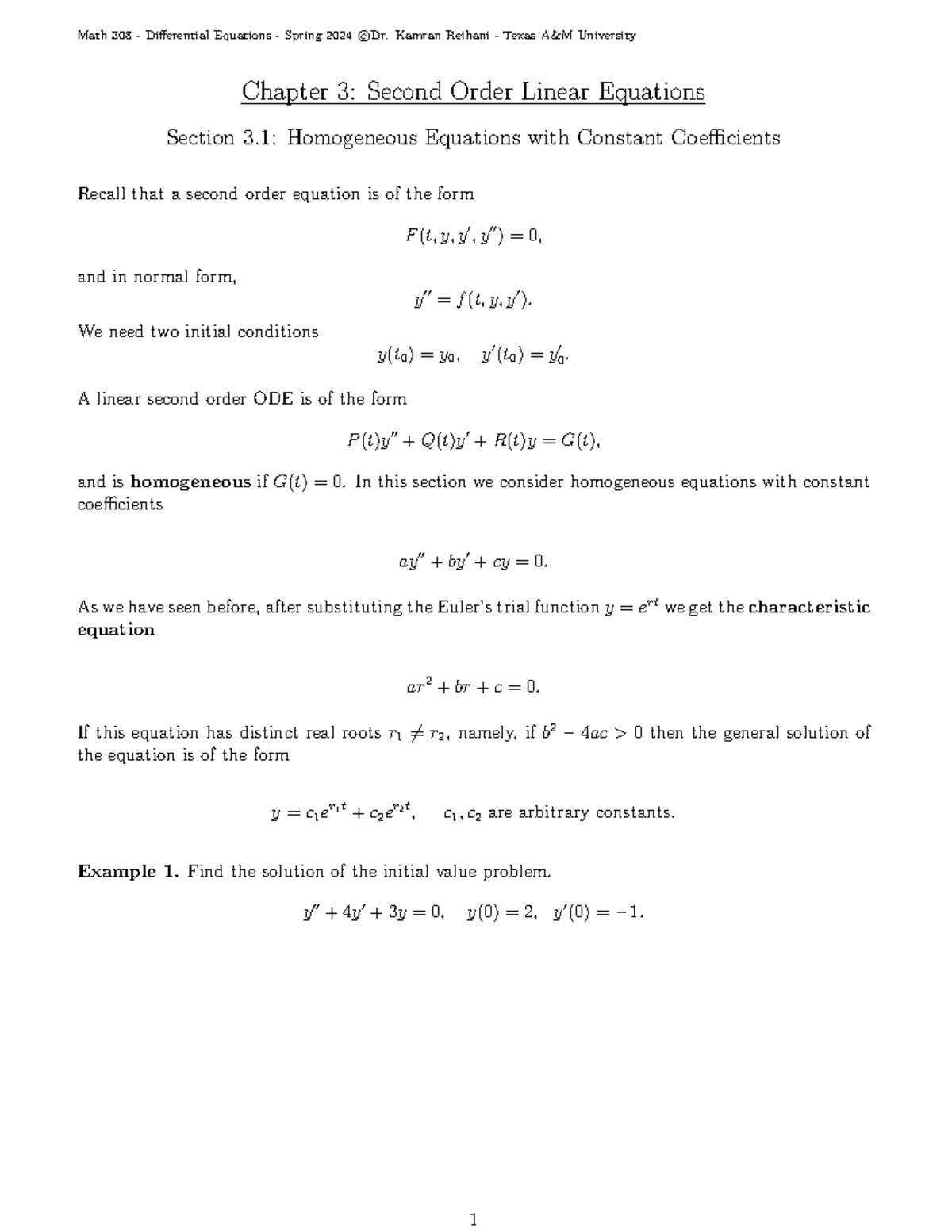 3 - diff eq notes for reihmani class - Math 308 - Differential ...