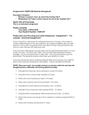 APDX - logistics and supply chain management - APPENDIX 1 SURVEY ...